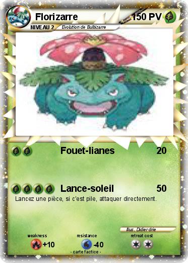 Pokémon Florizarre 246 246 - Fouet-lianes - Ma carte Pokémon