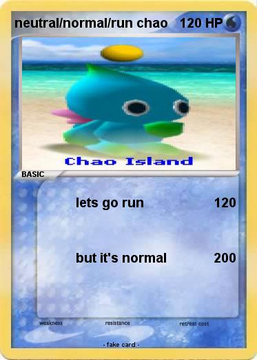 Pokémon neutral normal run chao - lets go run - My Pokemon Card