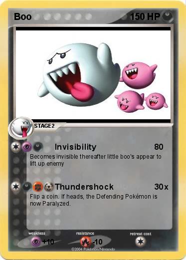Pokémon Boo 96 96 - Invisibility - My Pokemon Card