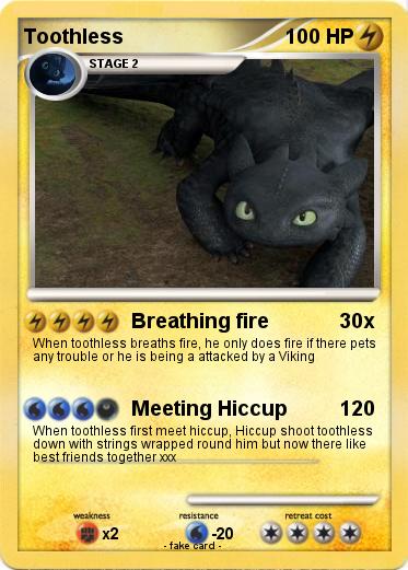 Pokémon Toothless 710 710 - Breathing fire - My Pokemon Card