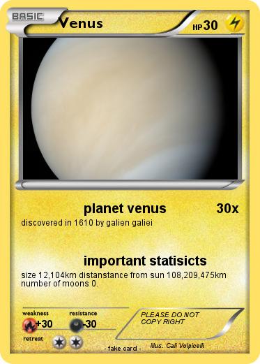 Pokémon Venus 244 244 - planet venus - My Pokemon Card