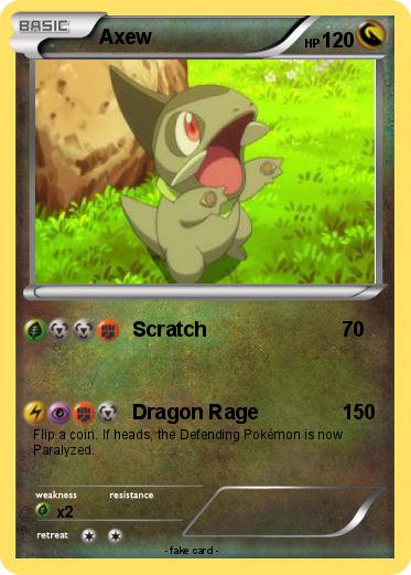 Pokémon Axew 279 279 - Scratch - My Pokemon Card