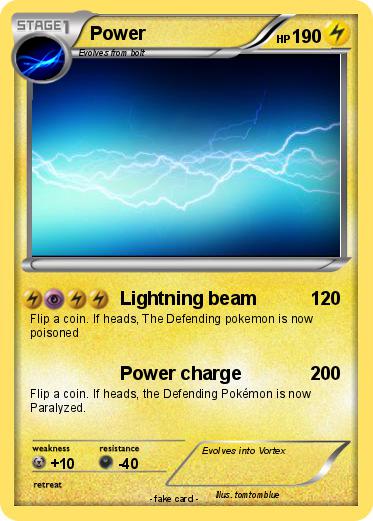 Pokémon Power 927 927 - Lightning beam - My Pokemon Card
