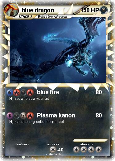 Pokémon blue dragon 31 31 - blue fire - My Pokemon Card