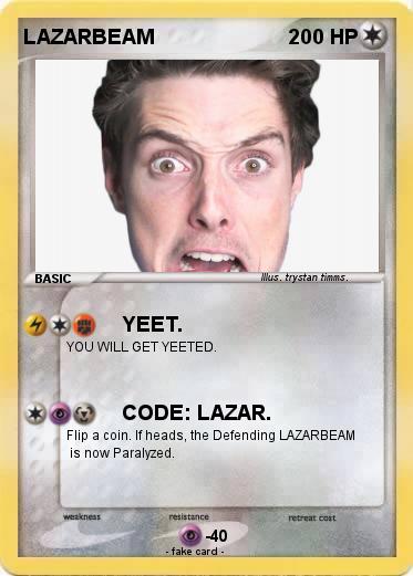 Pokémon LAZARBEAM 66 66 - YEET. - My Pokemon Card