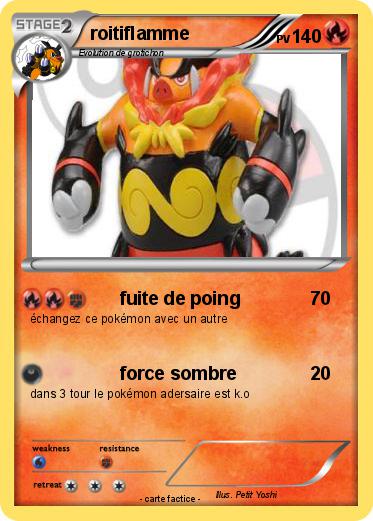 Pokémon roitiflamme 39 39 - fuite de poing - Ma carte Pokémon