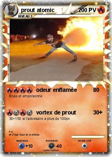 Pokémon prout atomic - odeur enflamée - Ma carte Pokémon
