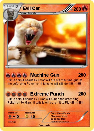 Pokémon Evil Cat 123 123 - Machine Gun - My Pokemon Card