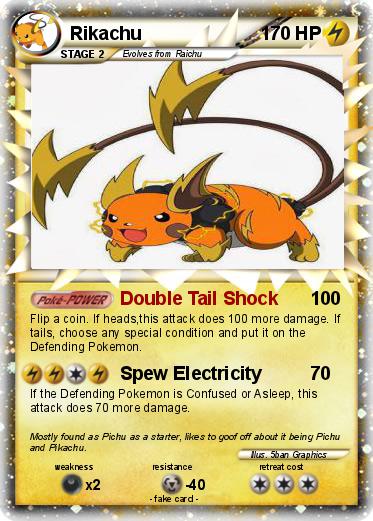 Pokémon Rikachu 48 48 - Double Tail Shock - My Pokemon Card