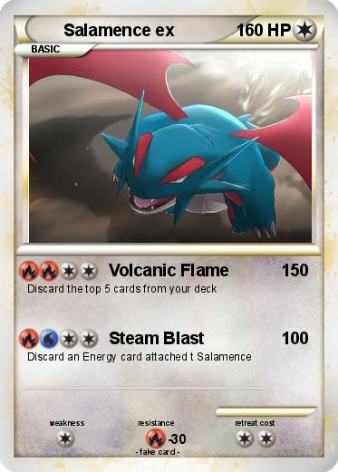 Pokémon Salamence ex 20 20 - Volcanic Flame - My Pokemon Card