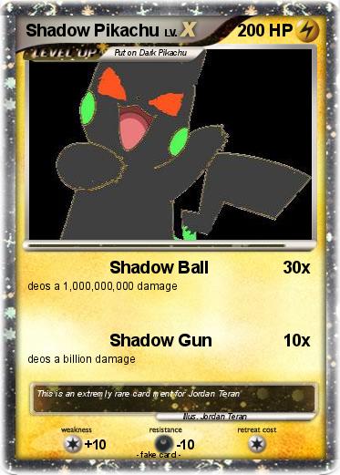 Pokémon Shadow Pikachu 444 444 - Shadow Ball - My Pokemon Card