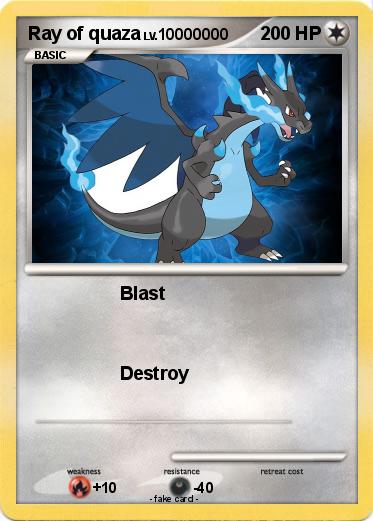Pokémon Ray of quaza - Blast - My Pokemon Card