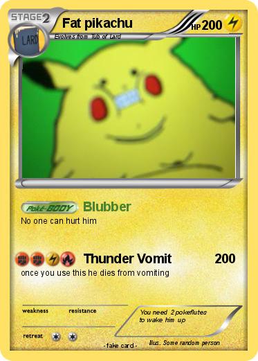 Pokémon Fat pikachu 158 158 - Blubber - My Pokemon Card