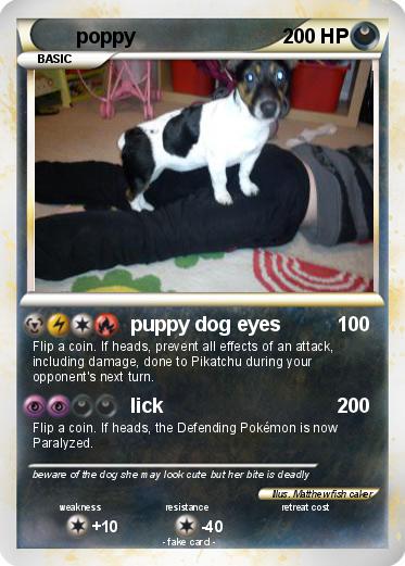 Pokémon poppy 69 69 - puppy dog eyes - My Pokemon Card