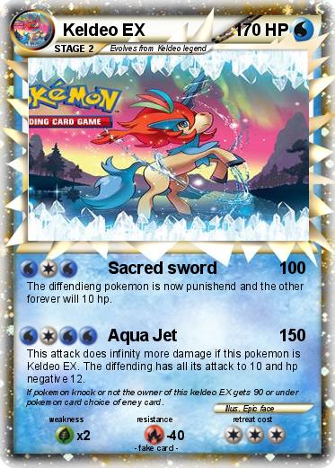 Pokémon Keldeo EX 23 23 - Sacred sword - My Pokemon Card