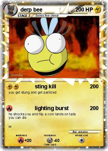 Pokémon derp bee - sting kill - My Pokemon Card