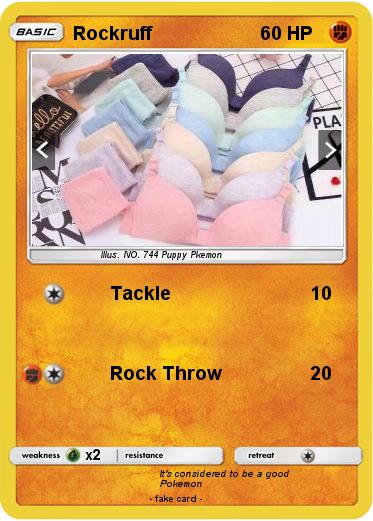 Pokémon Rockruff 47 47 - Tackle - My Pokemon Card
