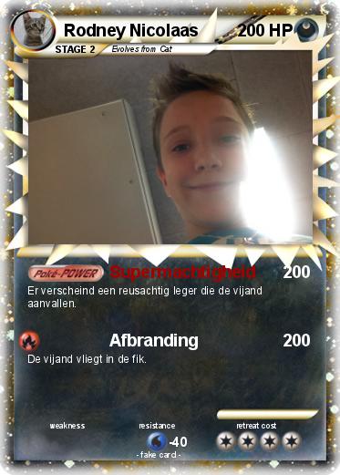 Pokémon Rodney Nicolaas - Supermachtigheid - My Pokemon Card