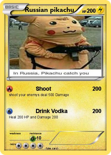Pokémon Russian pikachu 14 14 - Shoot - My Pokemon Card