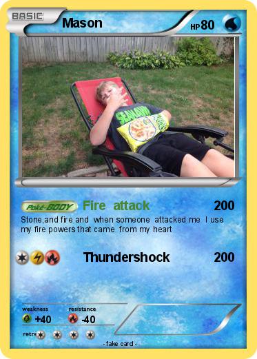 Pokémon Mason 383 383 - Fire attack - My Pokemon Card