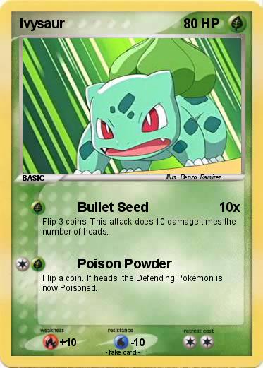 Pokémon Ivysaur 490 490 - Bullet Seed - My Pokemon Card