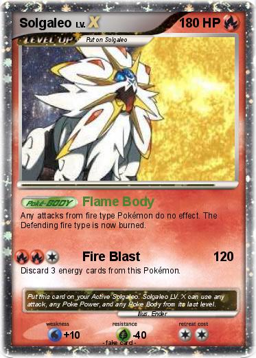 Pokémon Solgaleo 176 176 - Flame Body - My Pokemon Card