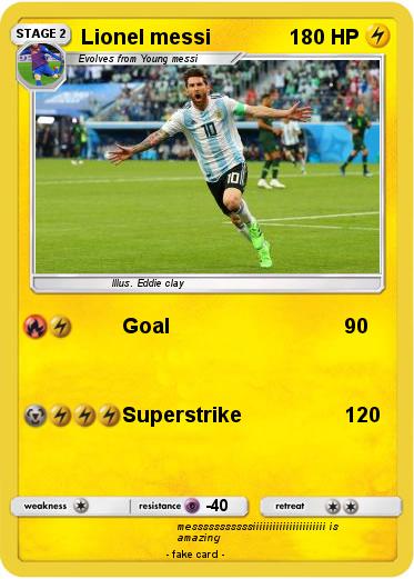 Pokémon Lionel messi 587 587 - Goal - My Pokemon Card