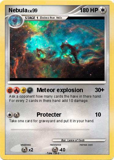 Pokémon Nebula 30 30 - Meteor explosion - My Pokemon Card