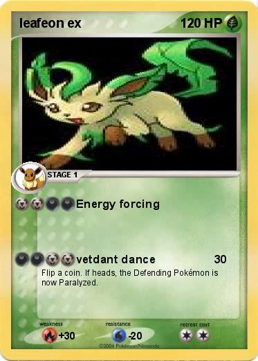 Pokémon leafeon ex 2 2 - Energy forcing - My Pokemon Card