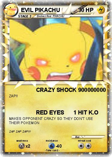 Pokémon EVIL PIKACHU 269 269 - CRAZY SHOCK 900000000 - My Pokemon Card