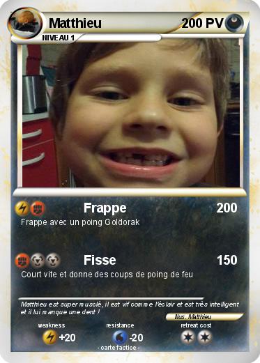Pokémon Matthieu 90 90 - Frappe - Ma carte Pokémon