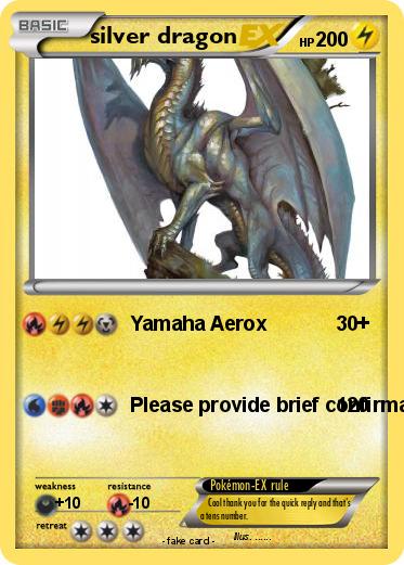 Pokémon silver dragon 26 26 - Yamaha Aerox - My Pokemon Card