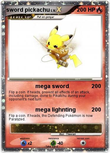 Pokémon sword pickachu - mega sword - My Pokemon Card