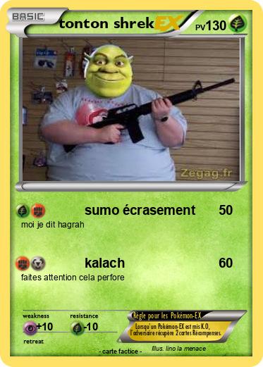 Pokémon tonton shrek - sumo écrasement - Ma carte Pokémon