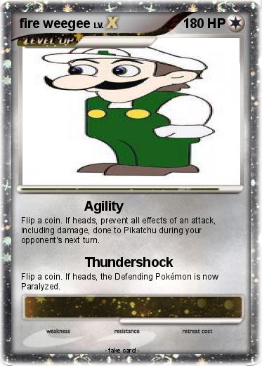 Pokémon fire weegee 5 5 - Agility - My Pokemon Card
