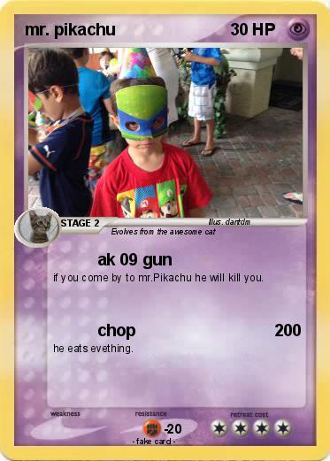 Pokémon mr pikachu 11 11 - ak 09 gun - My Pokemon Card