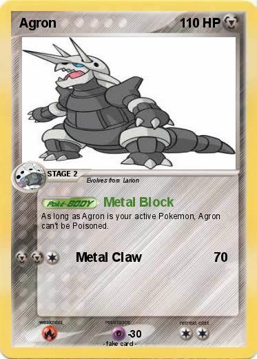 Pokémon Agron 24 24 - Metal Block - My Pokemon Card