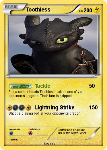 Pokémon Toothless 444 444 - Tackle - My Pokemon Card