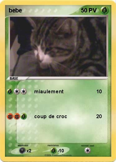 Pokémon bebe 817 817 - miaulement - Ma carte Pokémon