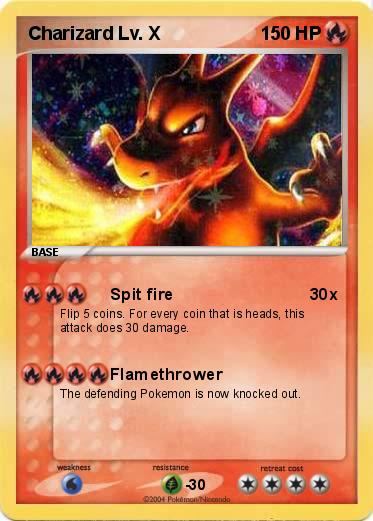 Pokémon Charizard Lv X 3 3 - Spit fire - My Pokemon Card