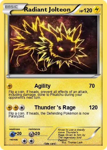 Pokémon Radiant Jolteon - Agility - My Pokemon Card