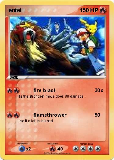Pokémon entei 2131OH - fire blast - My Pokemon Card