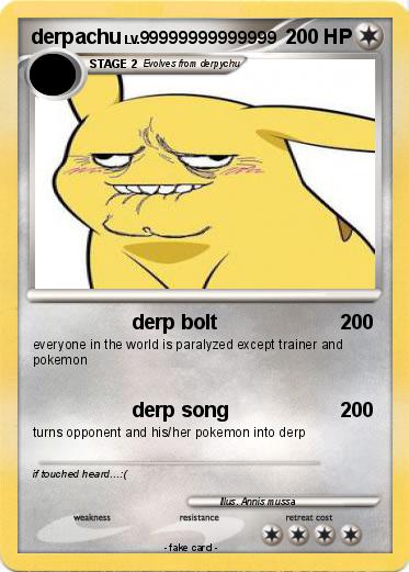 Pokémon derpachu 108 108 - derp bolt - My Pokemon Card