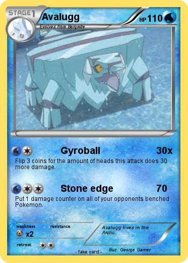 Pokémon Avalugg 20 20 - Gyroball - My Pokemon Card