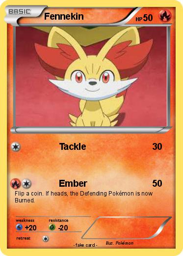 Pokémon Fennekin 392 392 - Tackle - My Pokemon Card