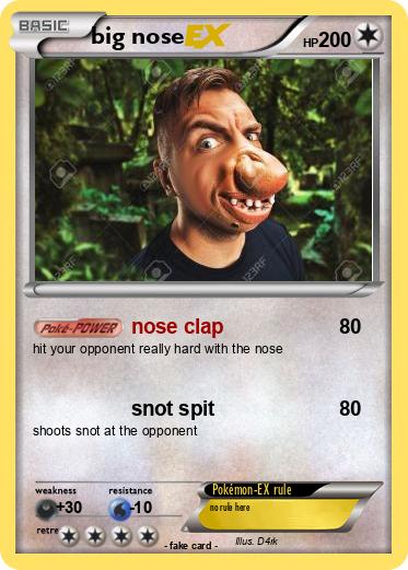 Pokémon big nose 57 57 - nose clap - My Pokemon Card