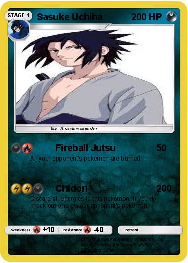 Pokémon Sasuke Uchiha 495 495 - Fireball Jutsu - My Pokemon Card