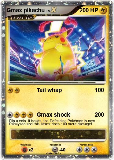 Pokémon Gmax pikachu 3 3 - Tail whap - My Pokemon Card