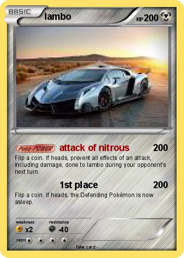 Pokémon lambo 130 130 - attack of nitrous - My Pokemon Card