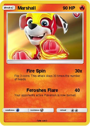 Pokémon Marshall 177 177 - Fire Spin - My Pokemon Card